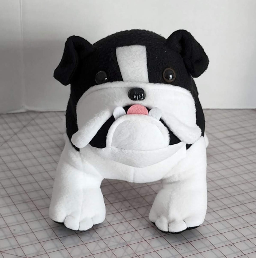 Handmade Black/white Bully, English Bulldog Stuffed Animal, Bulldog ...