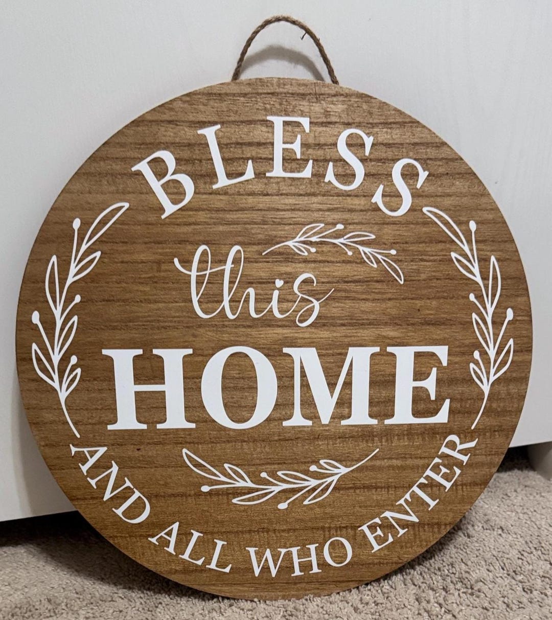 15" Signs for Front Door or Interior "bless This Home and All Who Enter ...