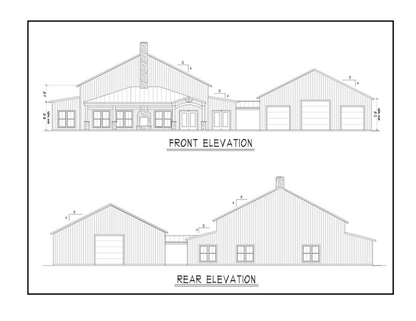 Barndominium Custom Architectural Drafting Service -floor Plans and ...