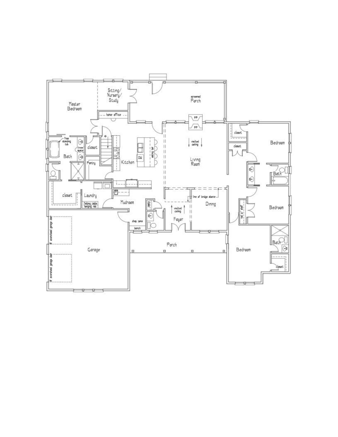 Modern Farmhouse Custom Architectural CAD Drafted House Floor - Etsy