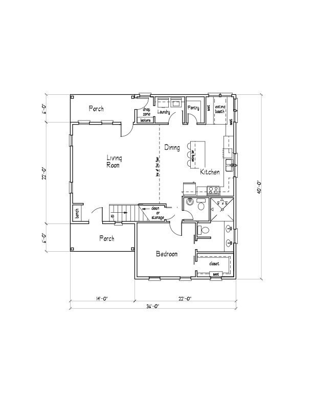 Farmhouse Custom Architectural CAD House Plan floor Plans and ...