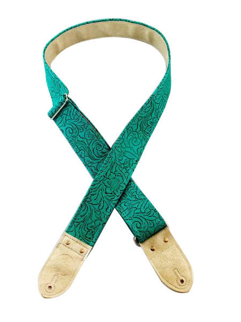Turquoise Western Vinyl Guitar Strap - Etsy