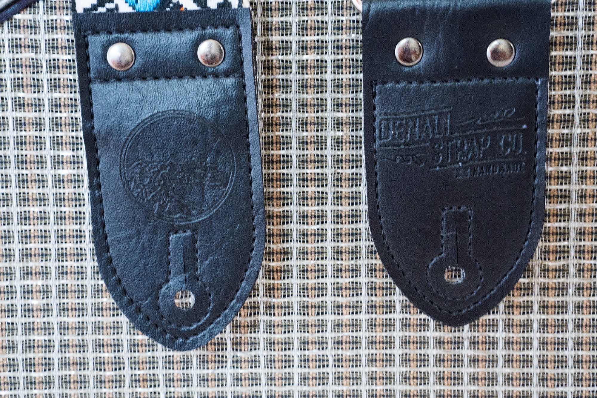 Black & Blue Argyle Vintage Ribbon Guitar Strap | Etsy