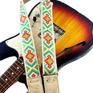 Geo Multi Ribbon Guitar Strap - Etsy