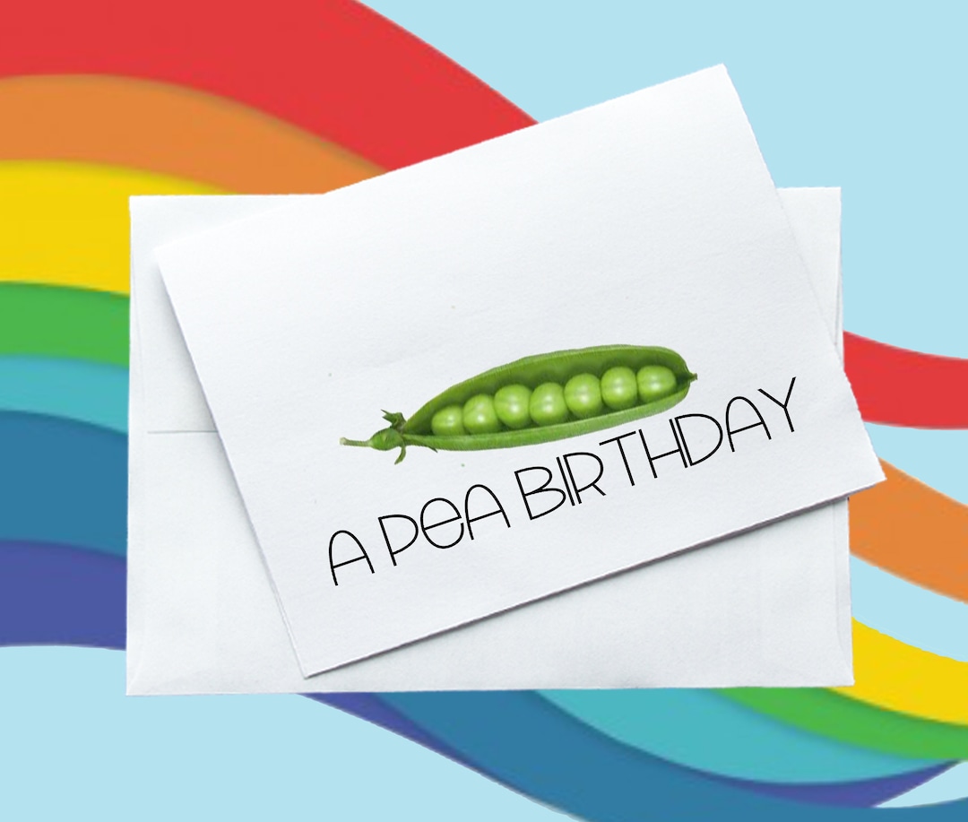 A Pea Birthday Greeting Card - Etsy