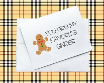 Your My Favourite Ginger Card Funny Valentines Card Ginger - Etsy
