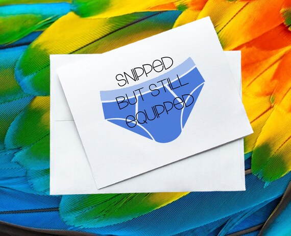 Snipped but Still Equipped Greeting Card | Etsy
