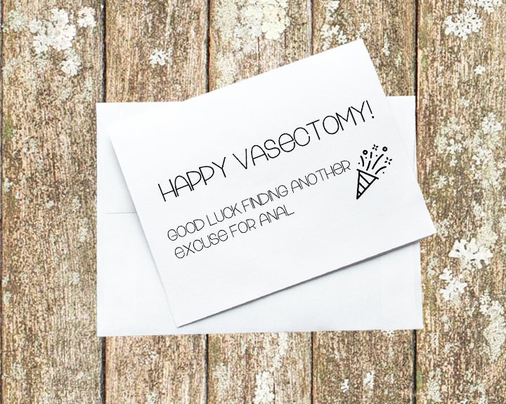 Happy Vasectomy, Greeting Card - Etsy