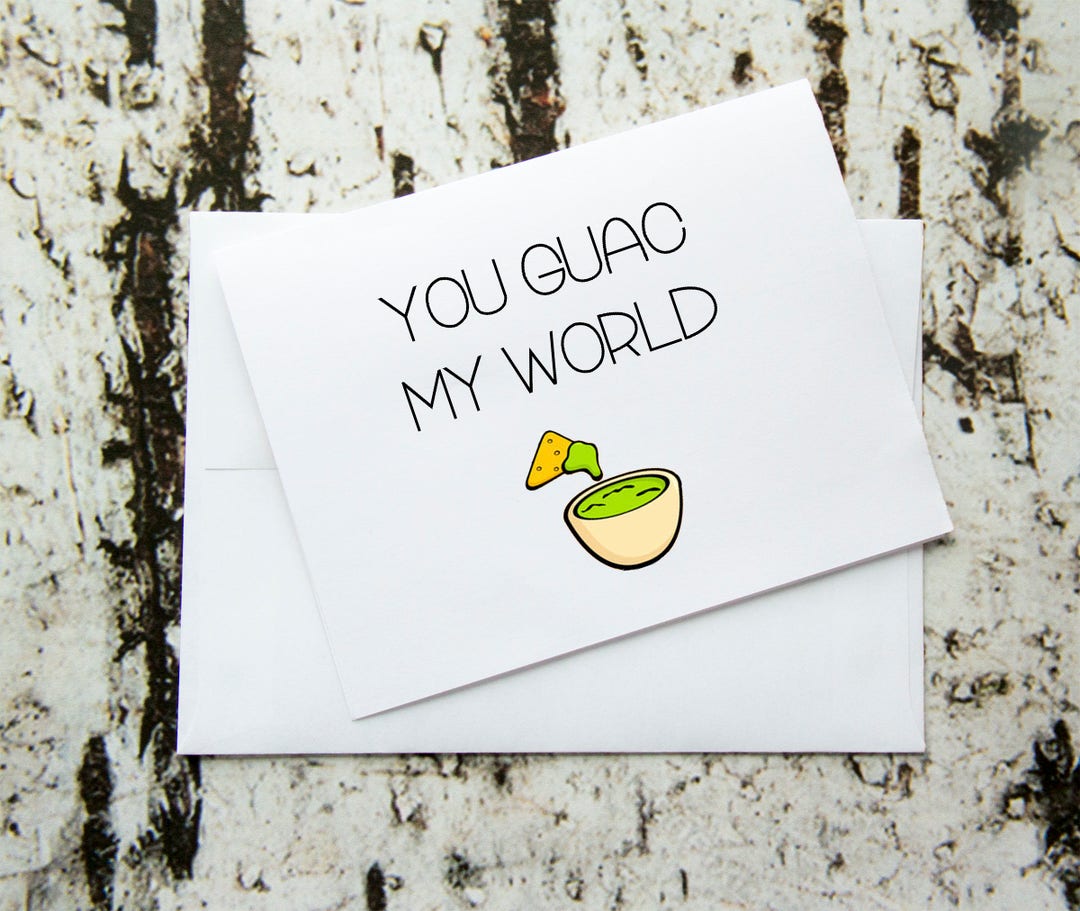 Greeting Card - You Guac My World - Etsy