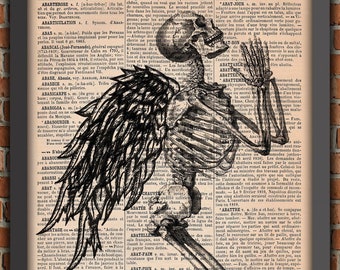 Gothic Angel Skeleton Praying - Etsy