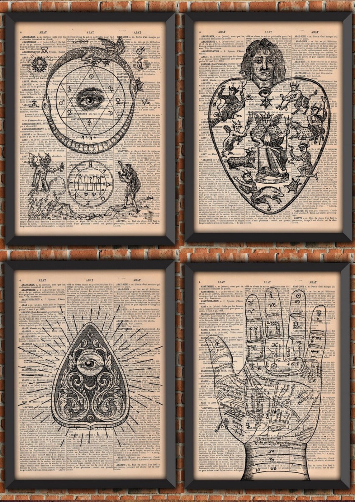 Pack 4 French Occulte Main Grimoire Divination Witchcraft - Etsy