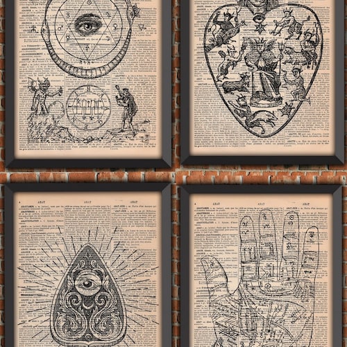 Pack 4 French Occulte Main Grimoire Divination Witchcraft | Etsy