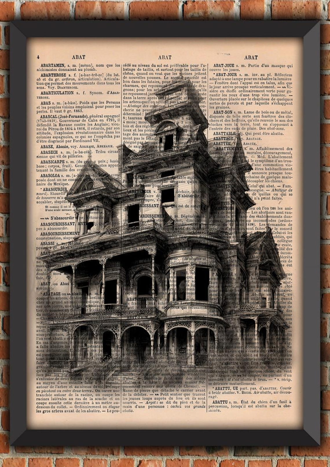 Haunted House Dark Gothic Scary Ghost Punk Halloween Spooky Goth ...