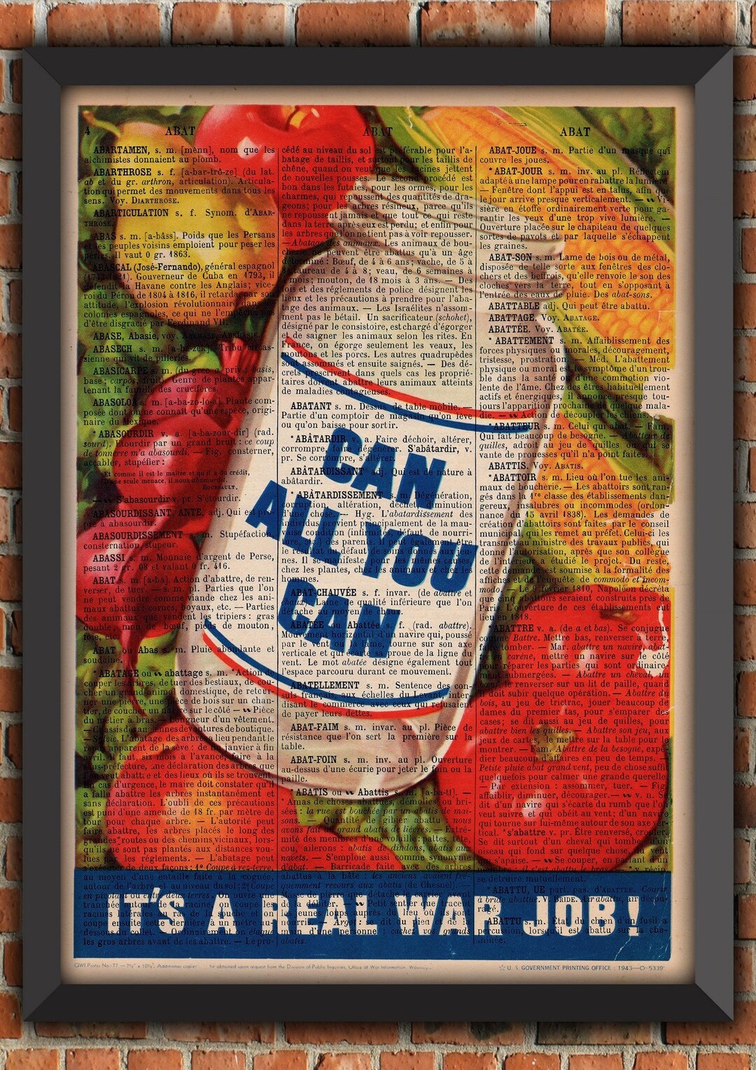 Kitchen Jar Can WW2 USA War Food Retro Woman UK Cute Propaganda Army ...