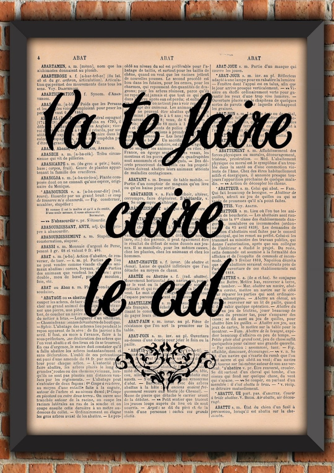 Art Print; French Insult; Home Decor; Funny Gift; Gift From France; - Etsy