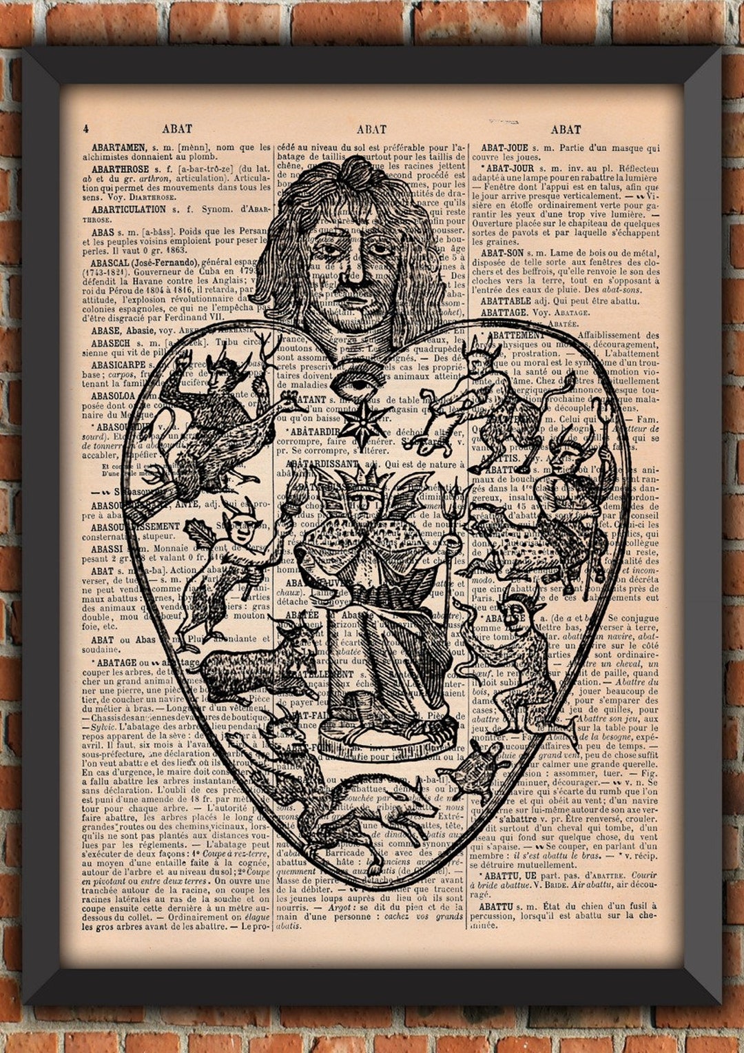 Artwork Religious Satan Curiosity Spell Demons Witch Magic Vintage Art ...