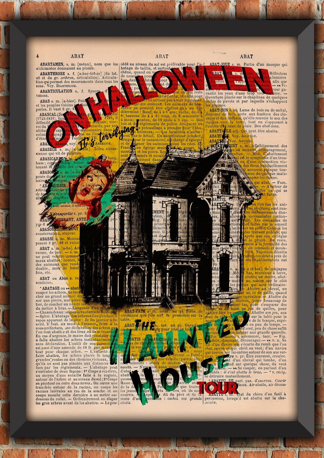 Haunted House Horror Dark Gothic Scary Ghost Pin up Halloween Spooky ...