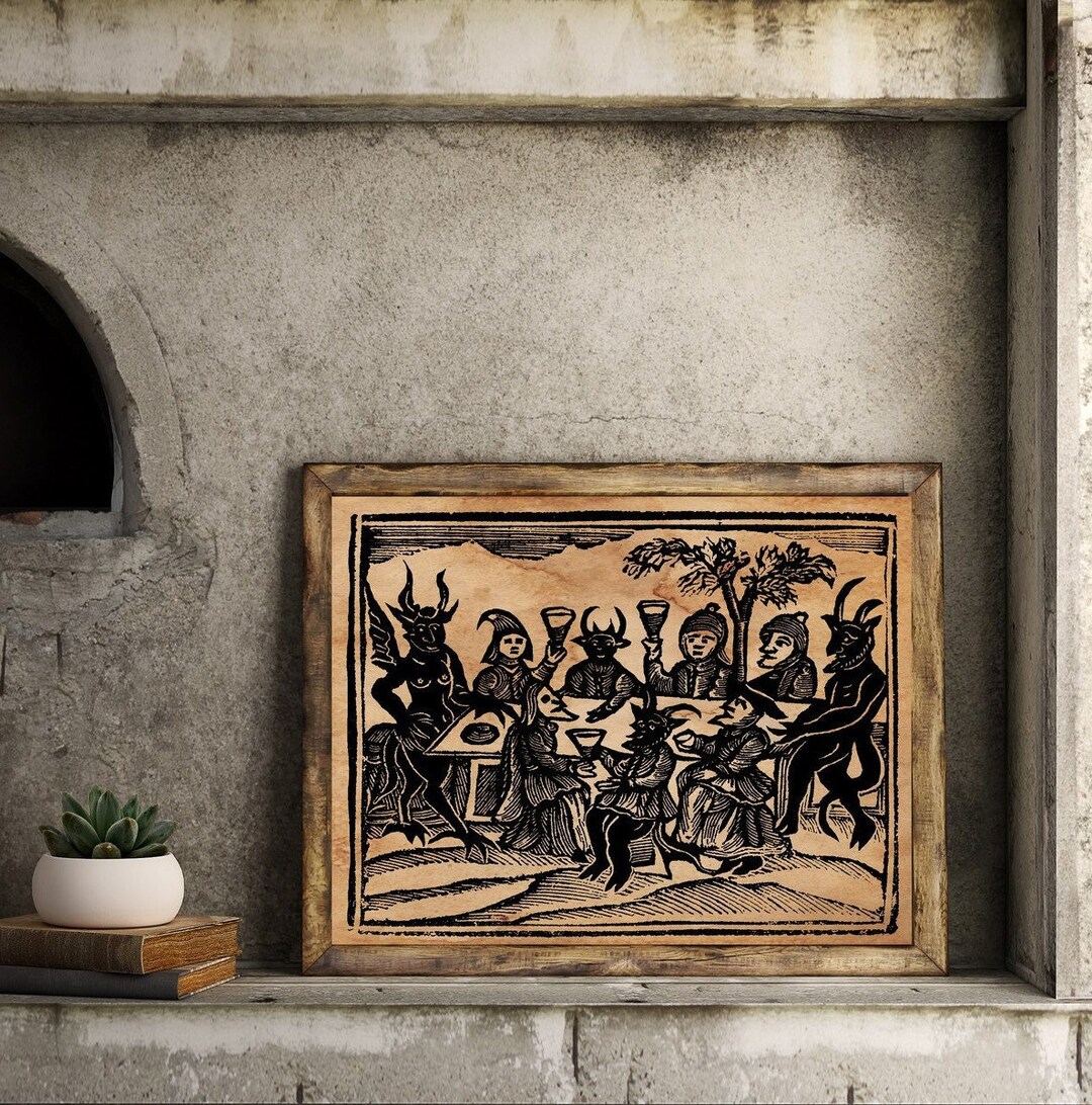 Sabbath Poster, Witchcraft Poster, Occult Poster, Gothic Decor, Demon ...