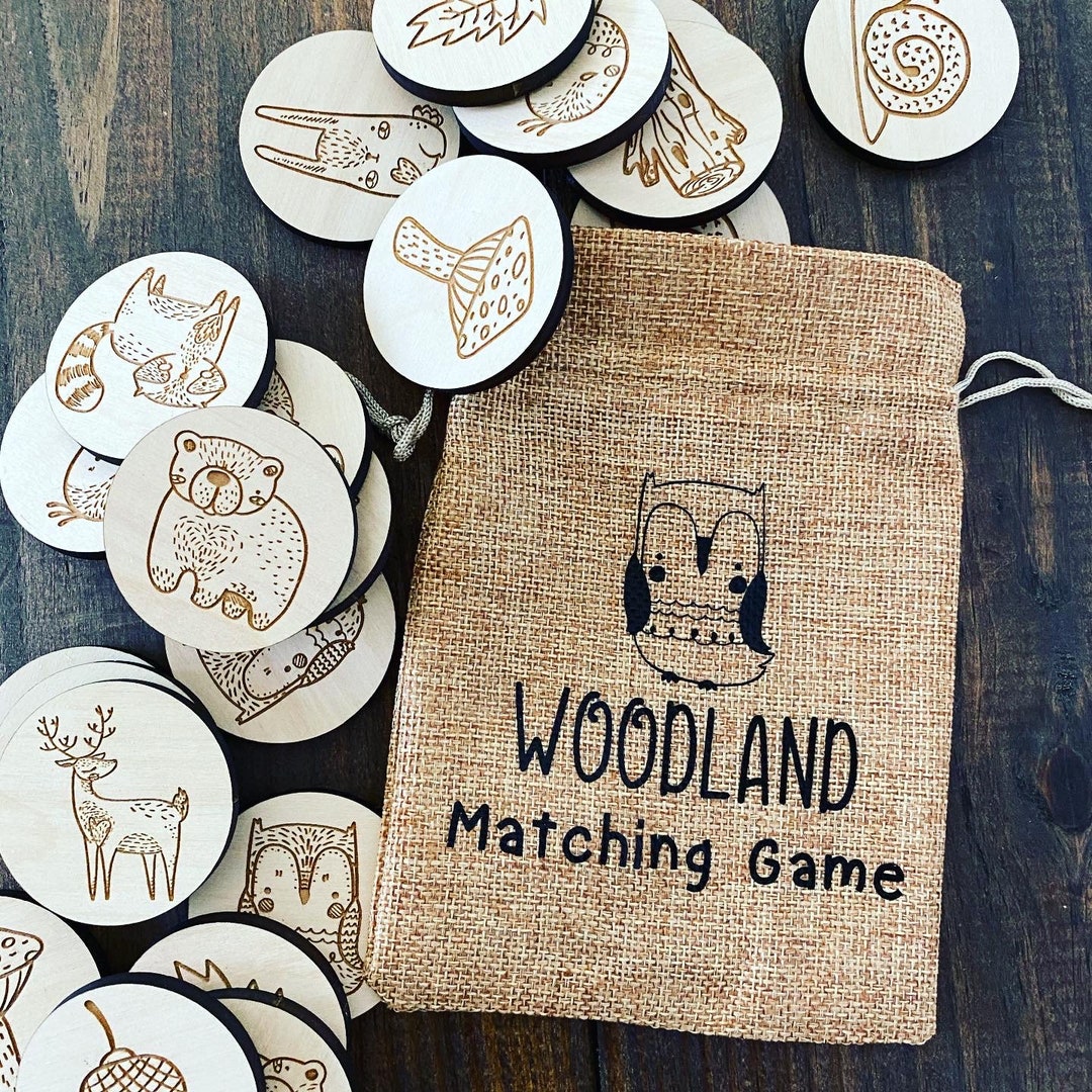 Woodland Themed Memory Matching Game, Kids Game, Matching Game, Kids ...