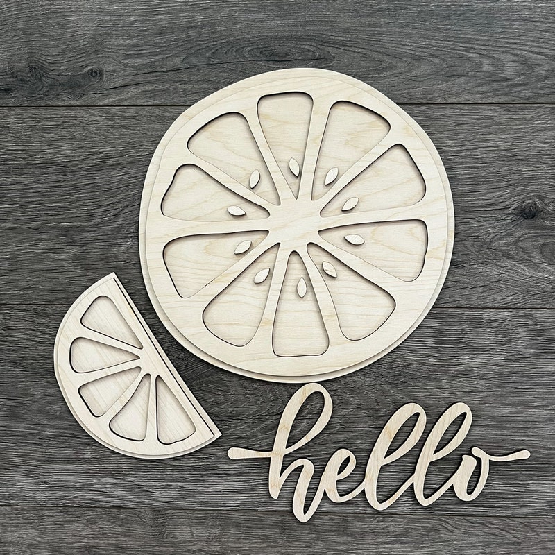 Lemon Wood Cutout - Etsy