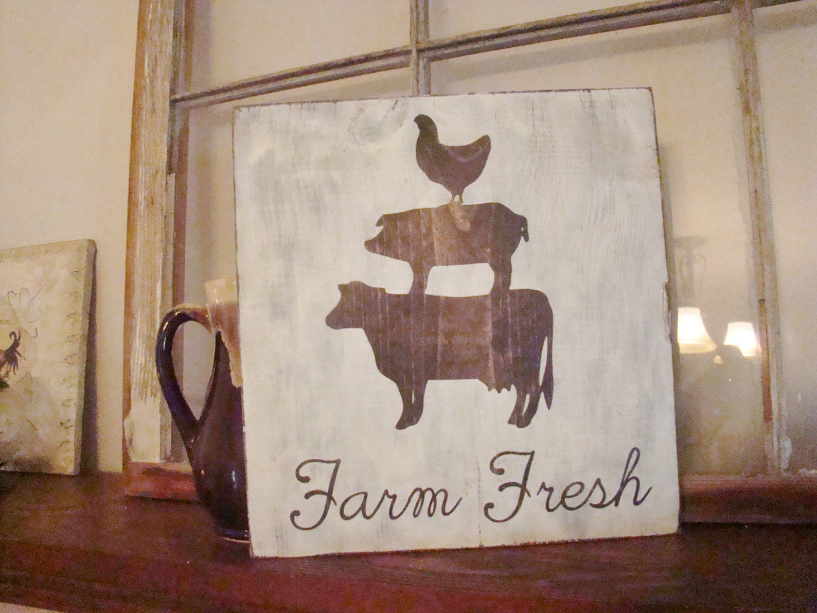 Farm Fresh Wooden Sign - Etsy UK