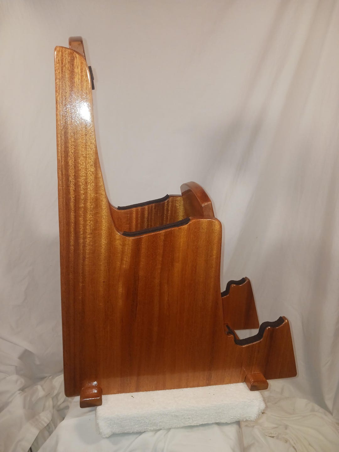 2 Tier Banjo Stand. New Design. Solid Handcrafted Hardwood Stands. Free ...
