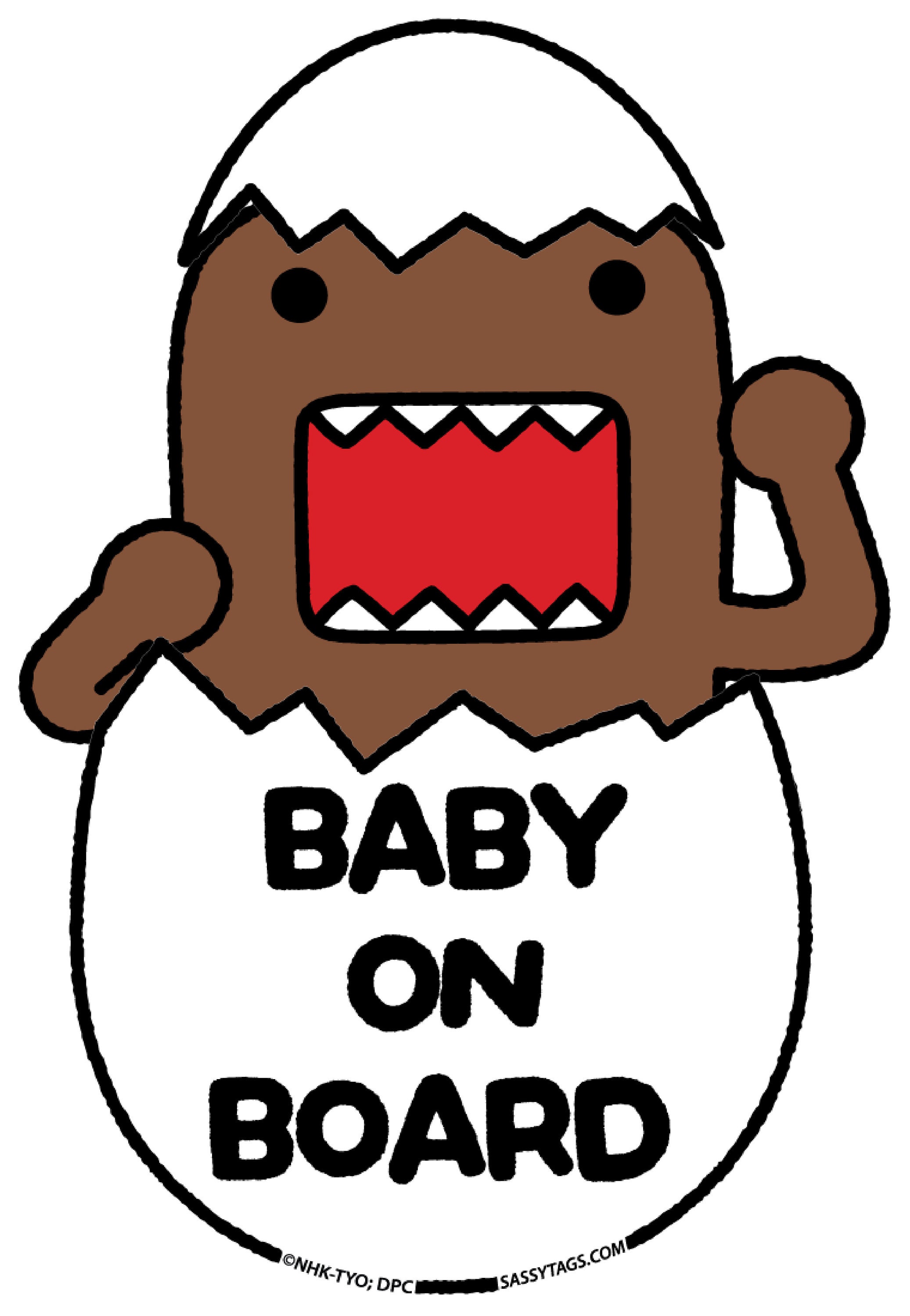 Domo-kun Baby on Board Stickers Family Pack - Etsy