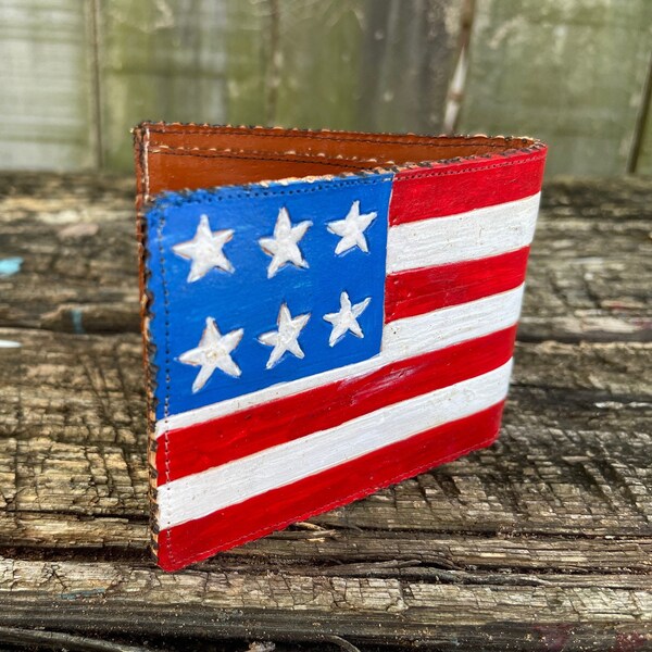 American Flag Wallet - Etsy