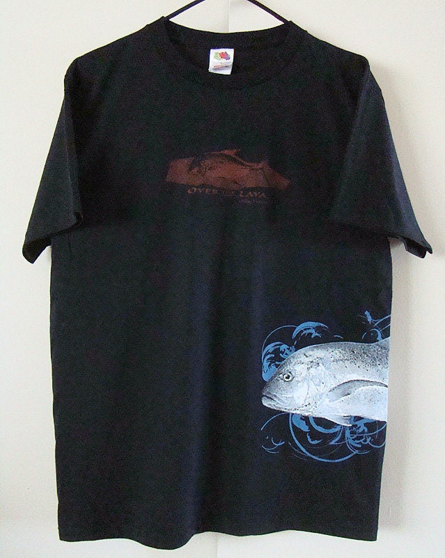 Ulua & Surf T-shirt, Ulua Fishing T-shirt, Ulua Design, Hawaii Fishing ...