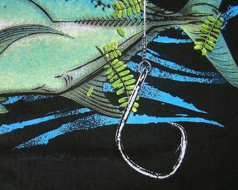 Slide Bait Pocket T-shirt, Ulua Fishing Shirt, Fish Design, Hawaiian ...