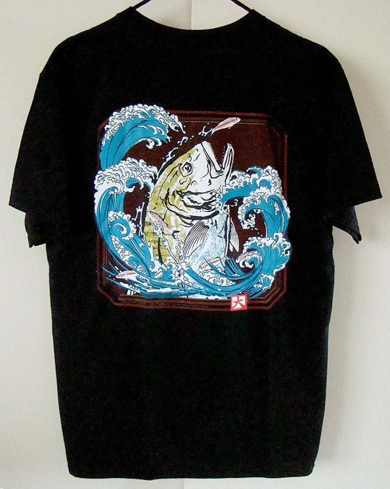 Great Fish off Makena T-shirt, Ulua Fishing Tshirt, Japanese Fish ...