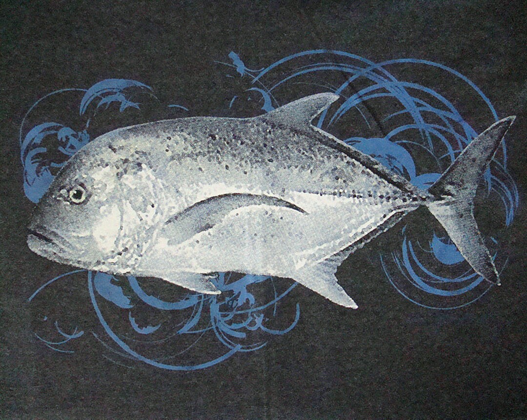 Ulua & Surf Tshirt, Ulua Fishing Shirt, Jack Fish Shirt, Fish Design ...