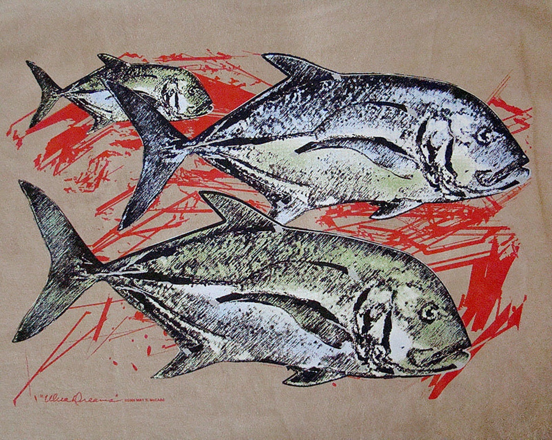 Ulua Dreams T-shirt, Ulua Fishing Shirt, Fish Design, Hawaii Fish Shirt ...