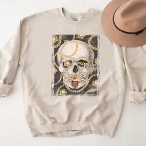 Silent Skull Shirt, Jeweled Skull Shirt, Fashion Skull Skeleton Tee ...