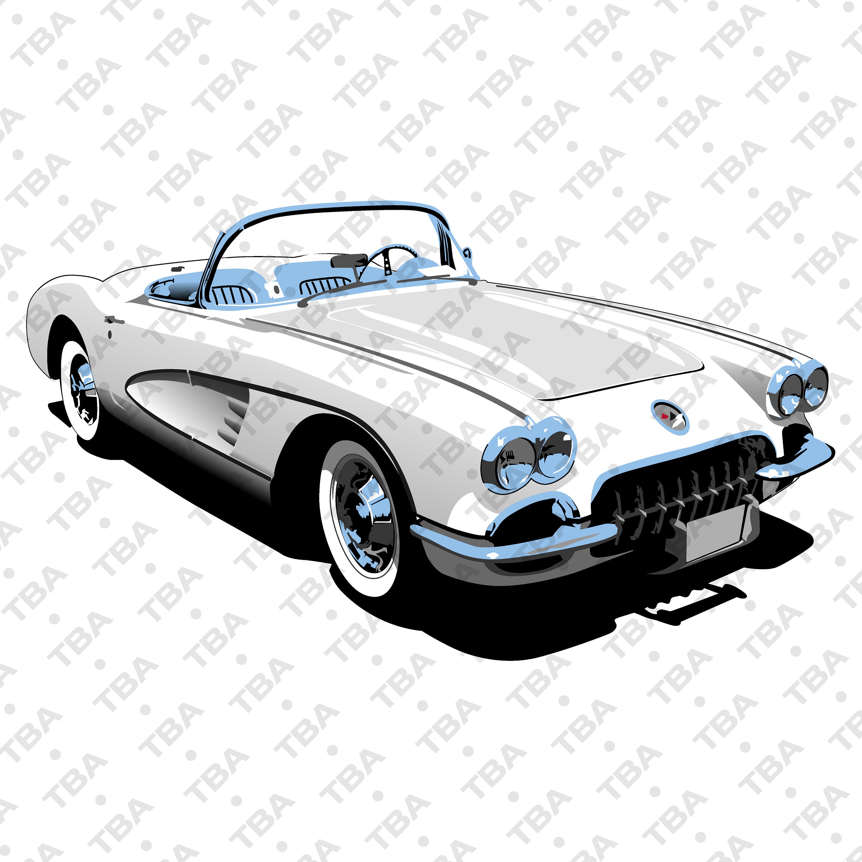 1960, Chevrolet, Corvette, SVG, Digital Download. - Etsy