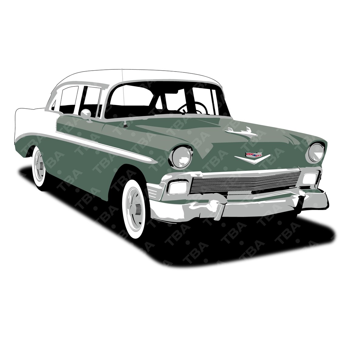 1956, Chevrolet, Hot Rod, Blue, Red, Green, SVG, Digital Download. - Etsy