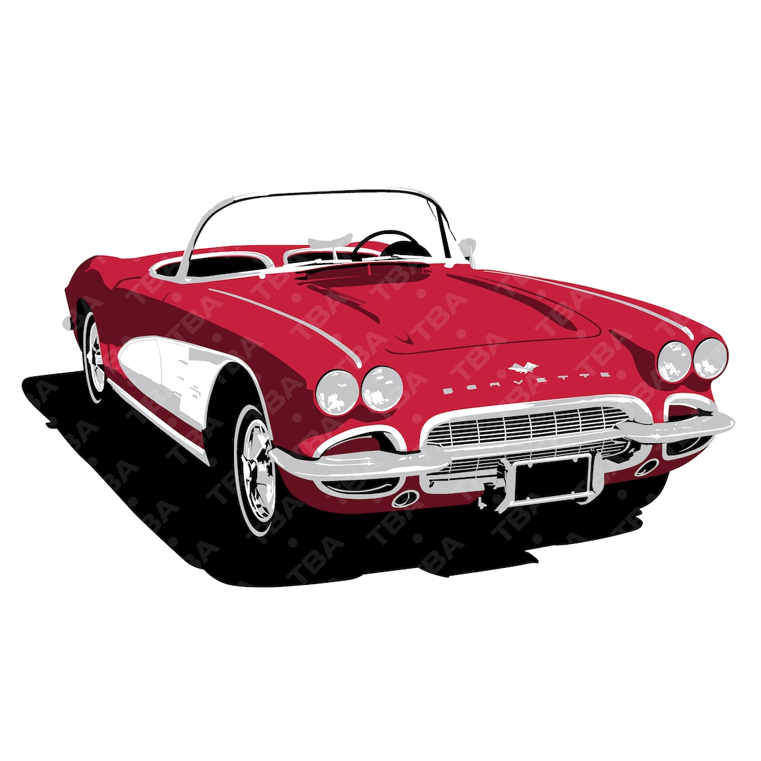 1961, Chevrolet, Corvette, SVG, Digital Download. - Etsy
