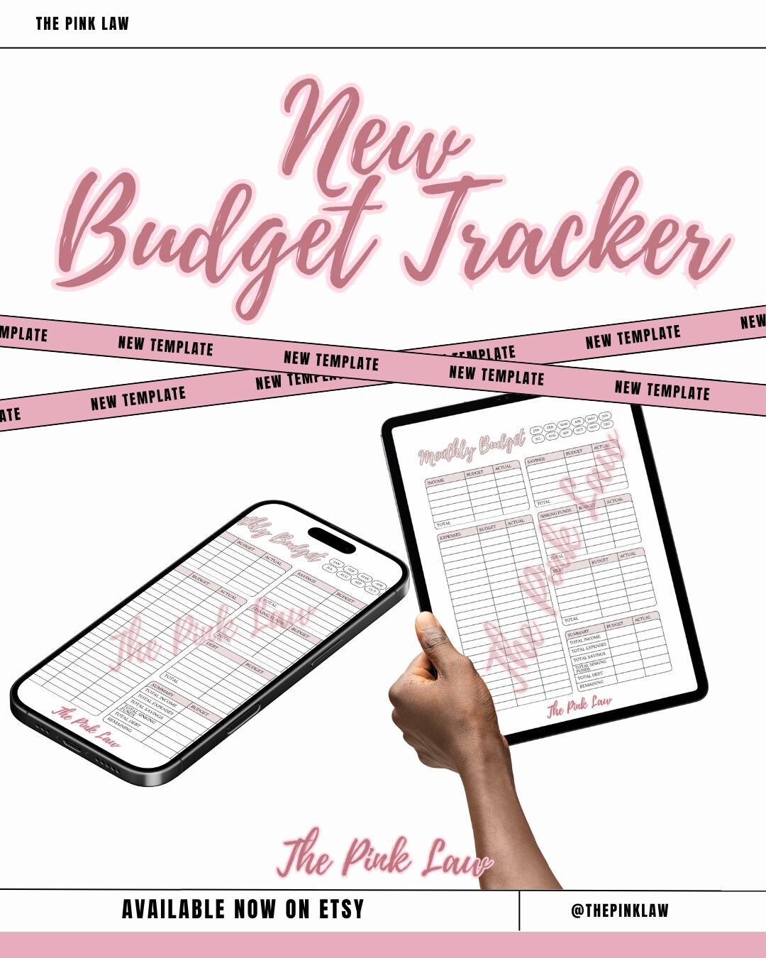 PINK BUDGET TRACKER | the Pink Girly's Monthly Budget Tracker for ...