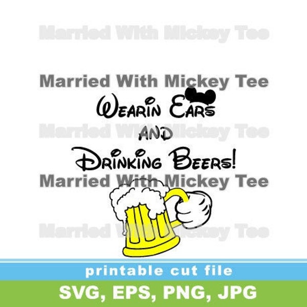 Mickey Beer Svg - Etsy