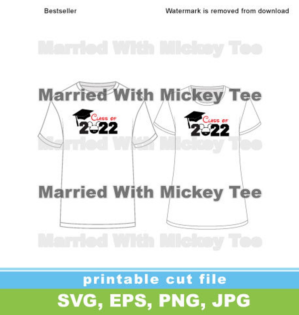 SVG Graduation Class 2022 Shirt Mickey Mouse Head - Etsy
