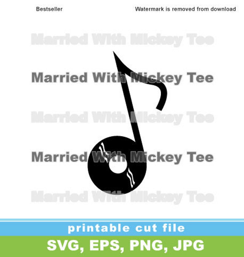 SVG downloadable cut file music notes bundle for piano designs | Etsy