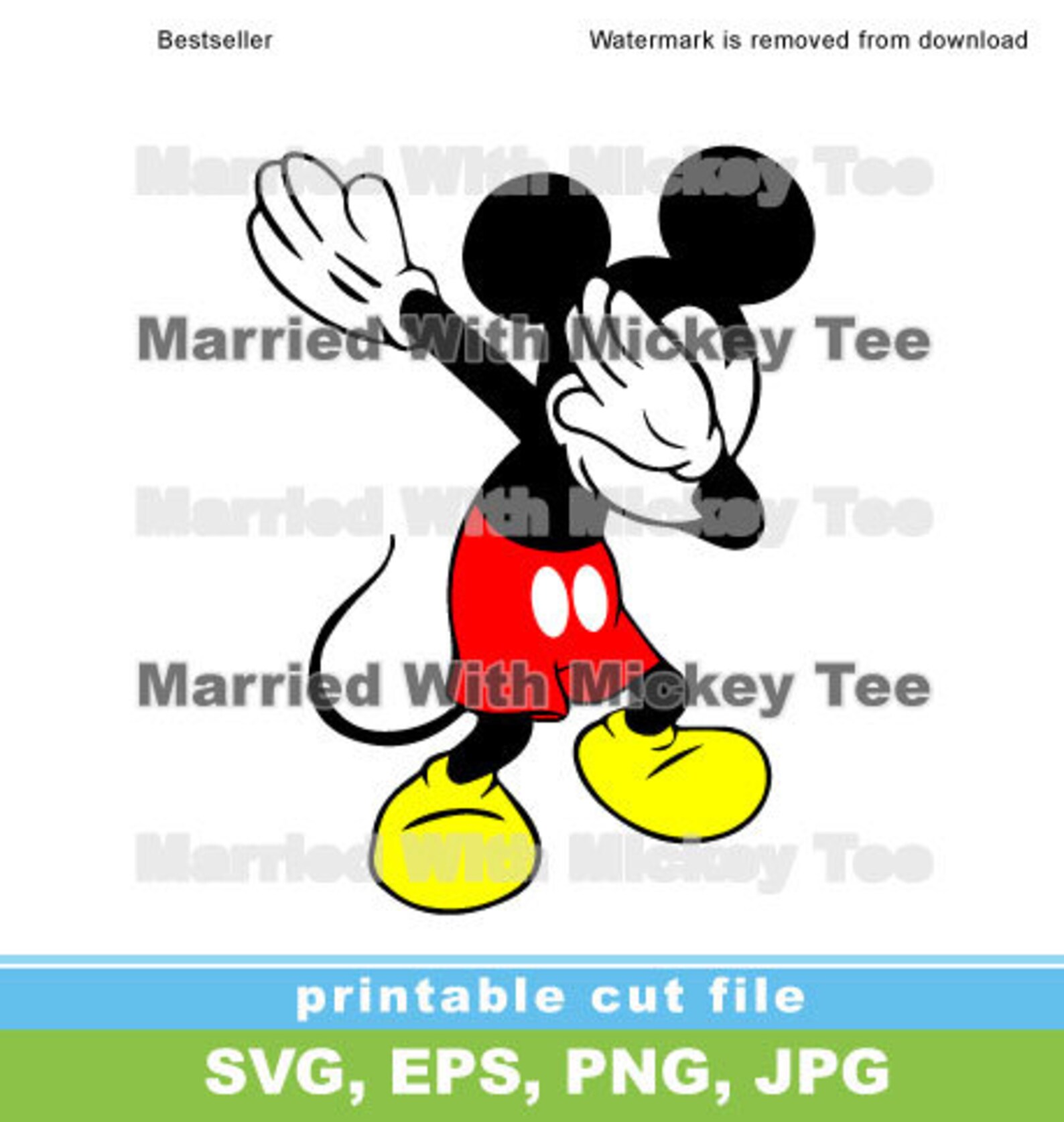 SVG the Dab Dabbing Mickey Mouse Dance Move 2 Different | Etsy