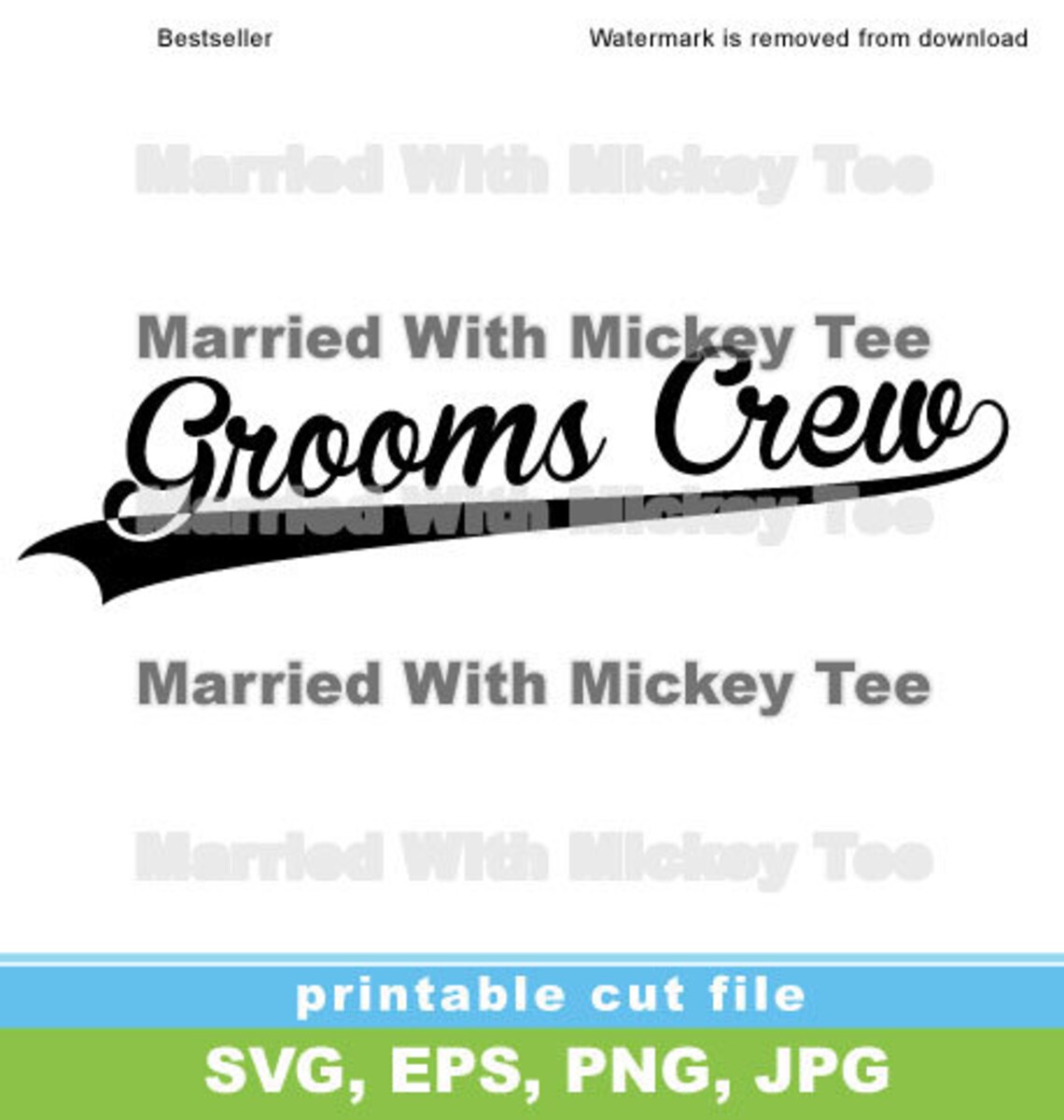 SVG Groom Best Man Grooms Crew Squad Baseball Style Handwriting Cursive ...