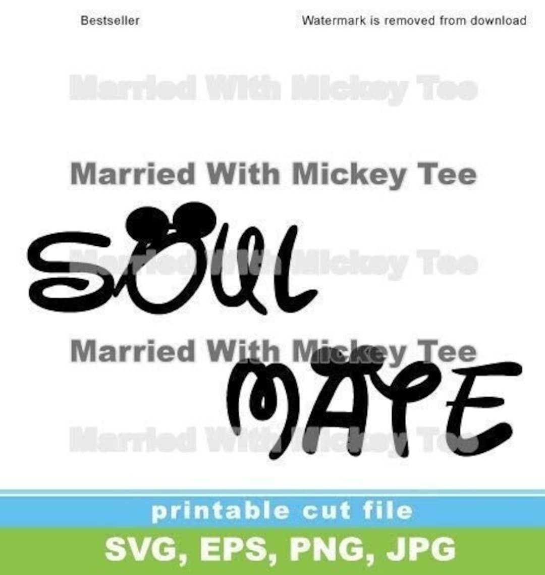 SVG LGBT Gay Soulmate Soul Mate Mickey Mouse Big Ears for Matching ...