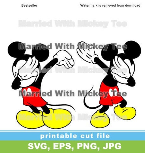 SVG the Dab Dabbing Mickey Mouse Dance Move 2 Different | Etsy