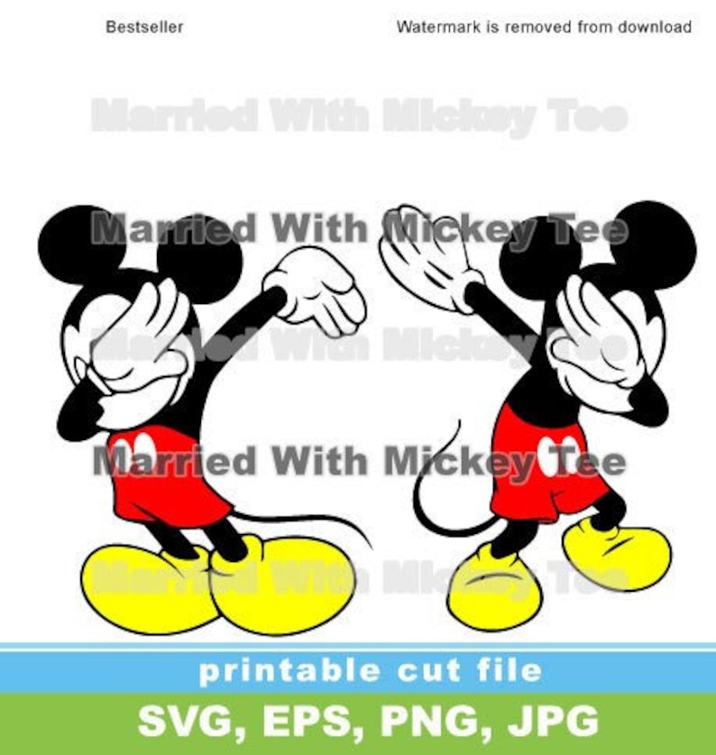 SVG the Dab Dabbing Mickey Mouse Dance Move 2 Different Designs - Etsy
