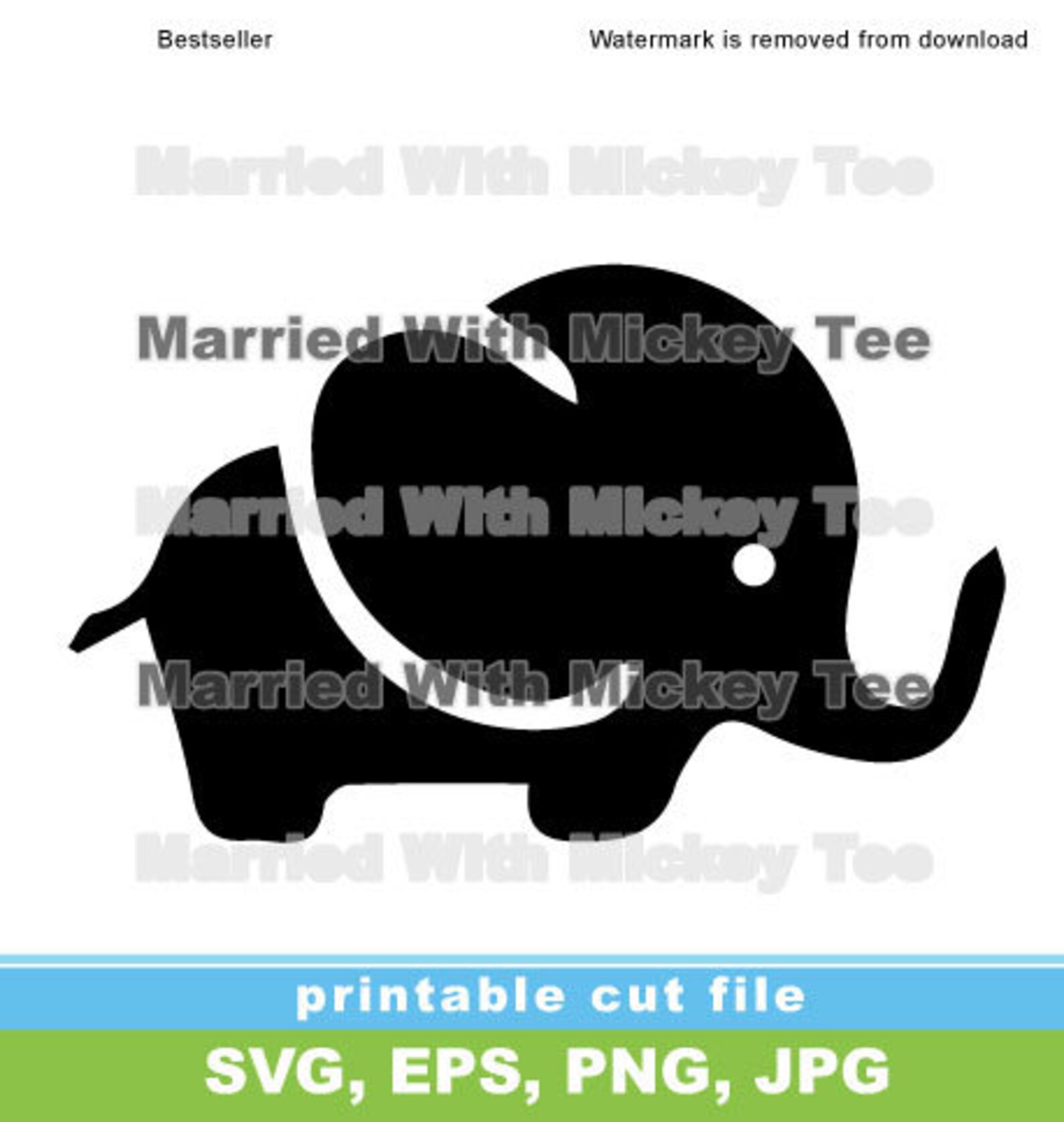 SVG little peanut elephants super cute design for matching | Etsy