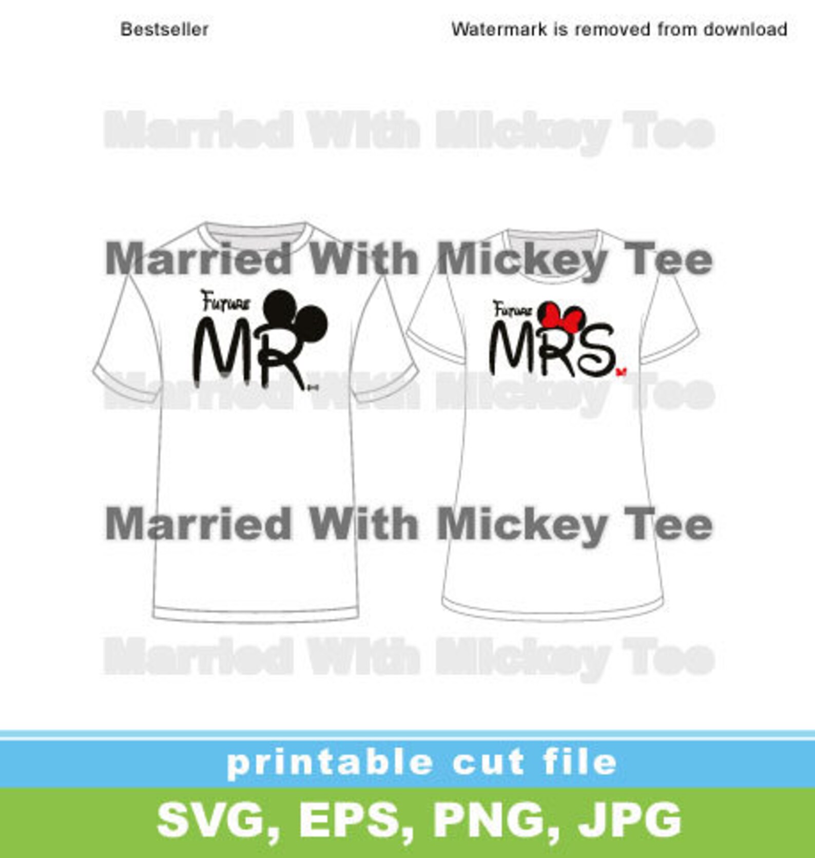 SVG Future Mr and Mrs Cute Matching Downloadable File for Bride and ...