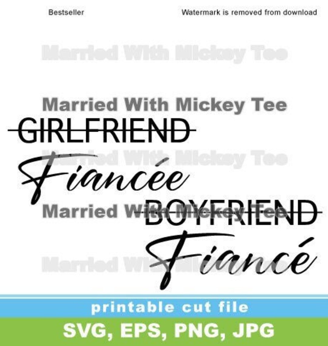 SVG No More Girlfriend Fiancee Boyfriend Fiancé Crew Squad Handwriting ...
