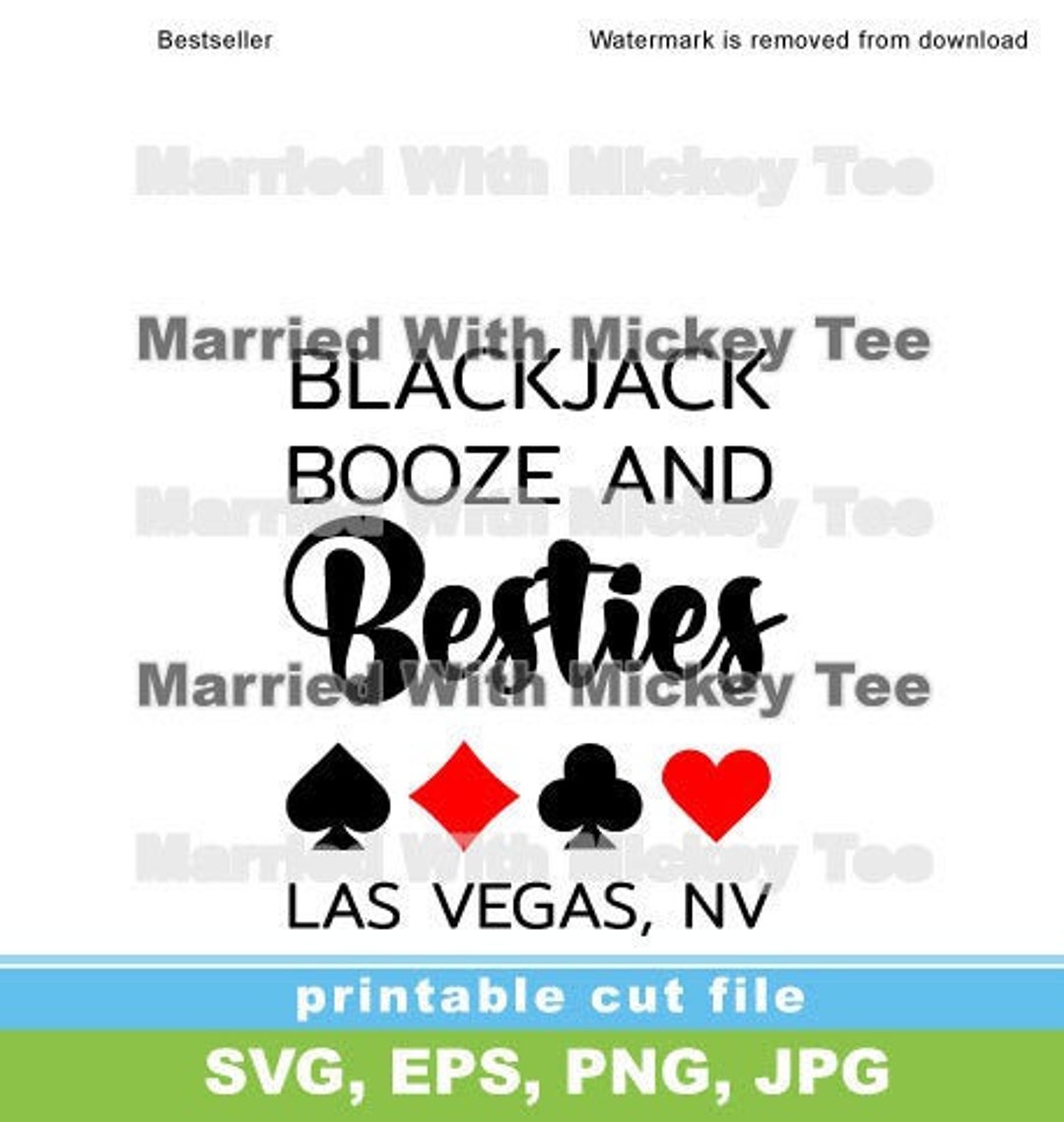 SVG Blackjack Schnaps und Besties Karten Zeichen Las Vegas Nevada NV ...